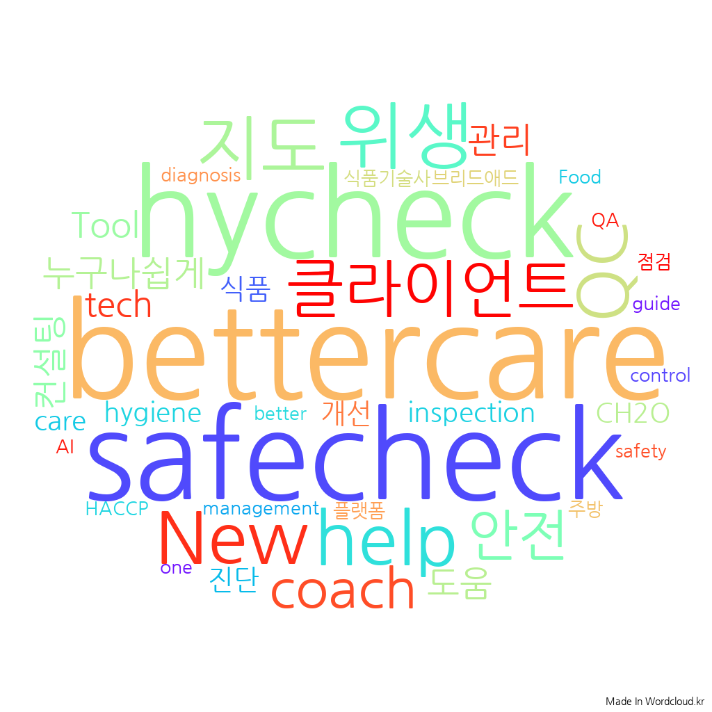 hycheck bettercare safecheck - 워드클라우드 : 워드클라우드 생성기