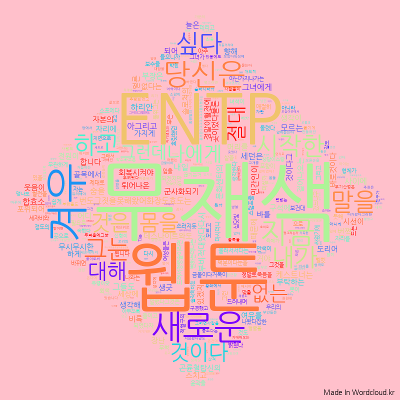 웹툰 ENTP 무채색 - 워드클라우드 : 워드클라우드 생성기